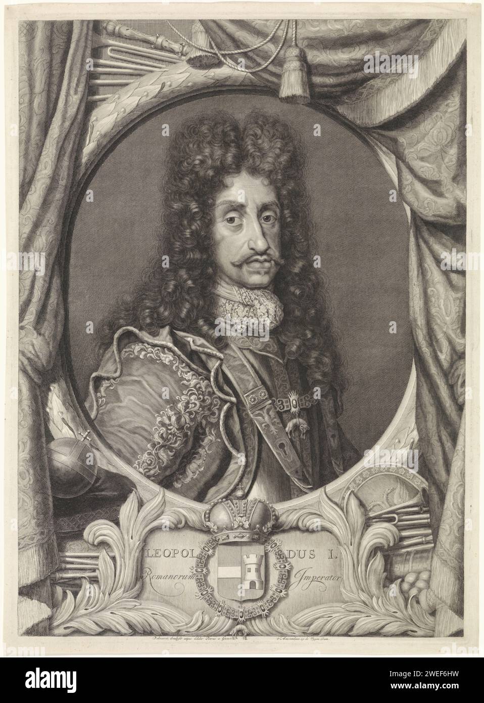 Portrait of Emperor Leopold I, Pieter van Gunst, 1658 - 1731 print ...
