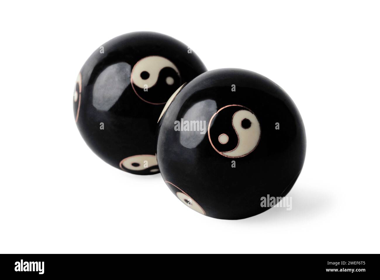 Yin-yang balls for meditation isolated on white background Stock Photo ...