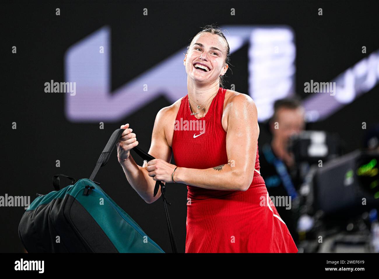 Paris, France. 23rd Jan, 2024. Aryna Sabalenka during the Australian Open 2024 Grand Slam tennis ...