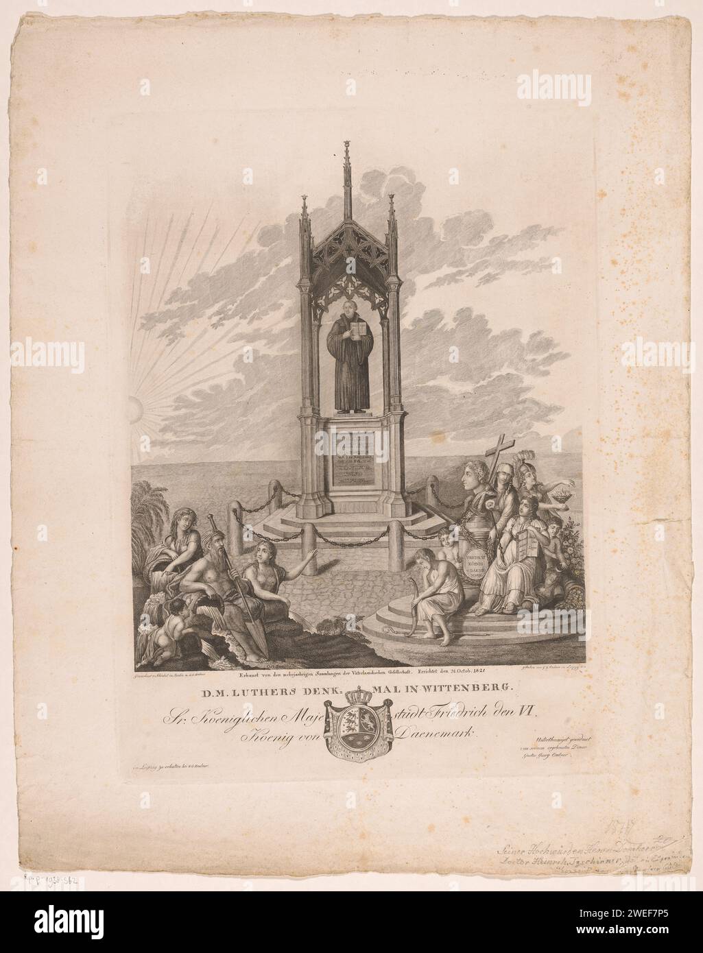 Monument van Martin Luther in Wittenberg, Gustav Georg Endner, after ...