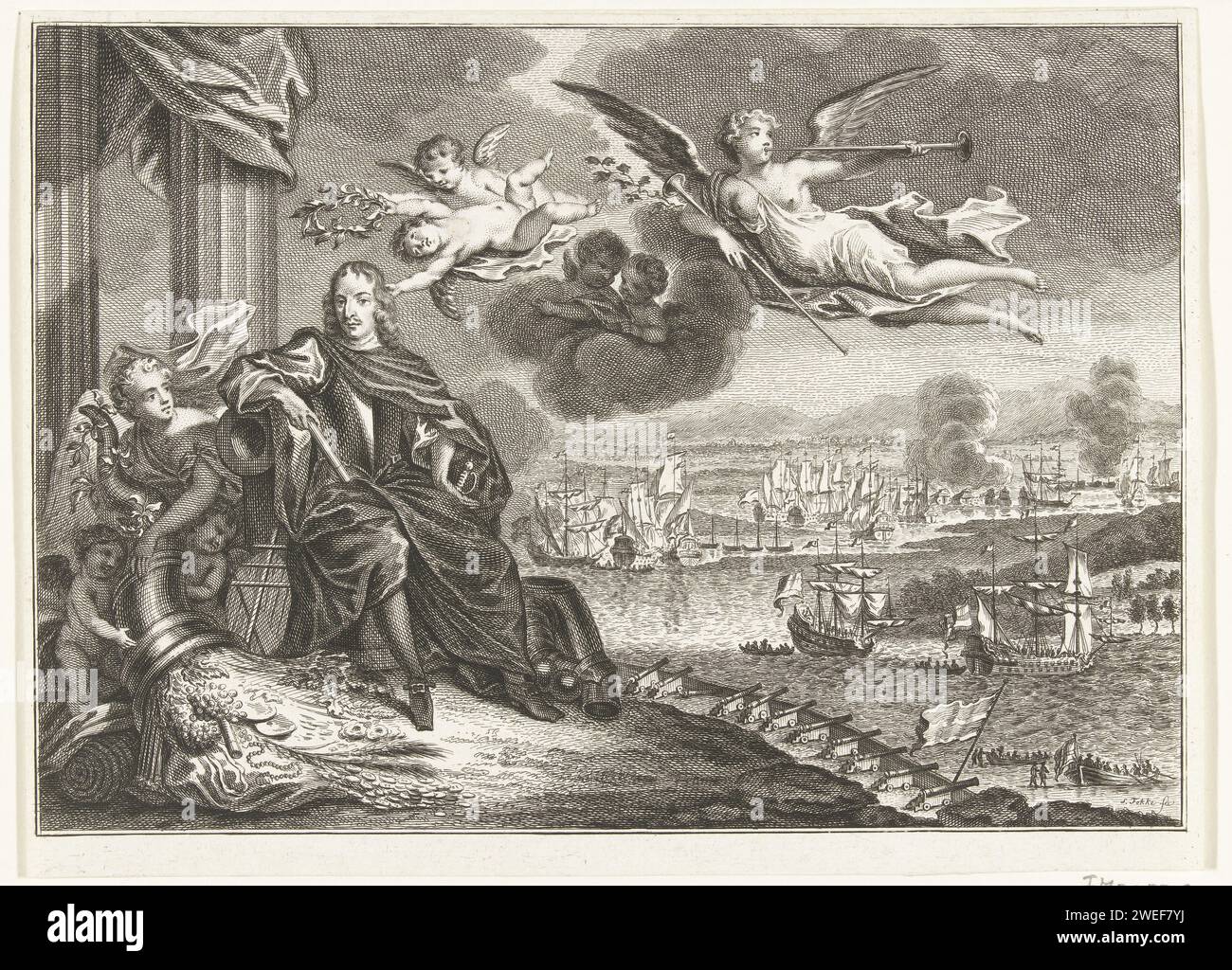 Painting with the glorification of Cornelis de Witt, with the trip to ...