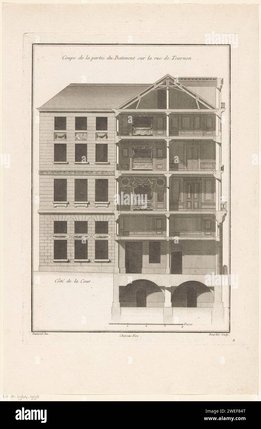 Cross -section of a house, Charles Beurlier, After Gabriel Pierre ...