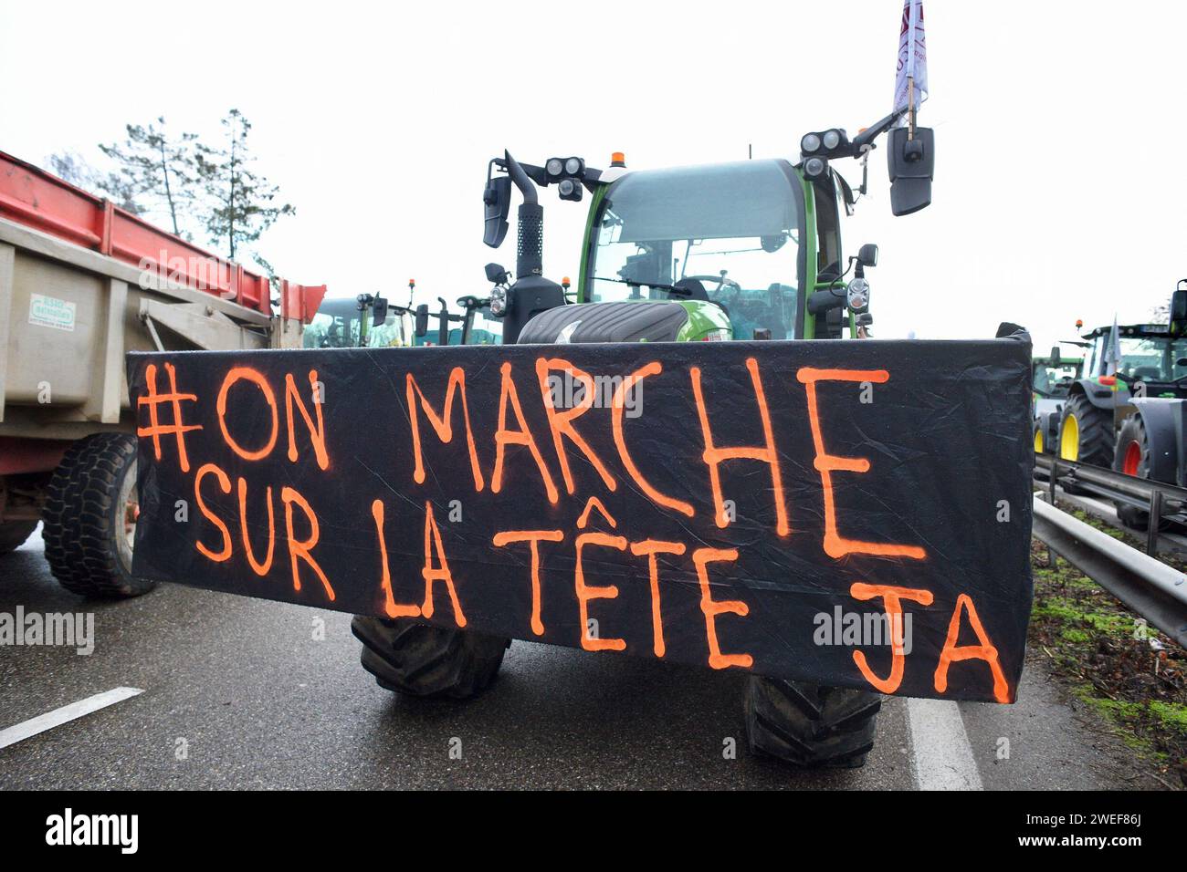 Strasbourg, France. 25th Jan, 2024. In coordination with the national ...