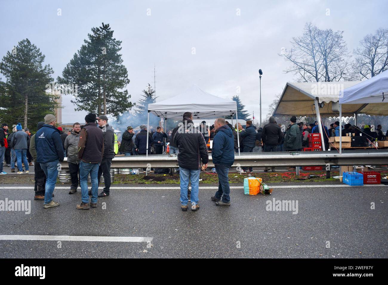 Strasbourg, France. 25th Jan, 2024. In coordination with the national ...