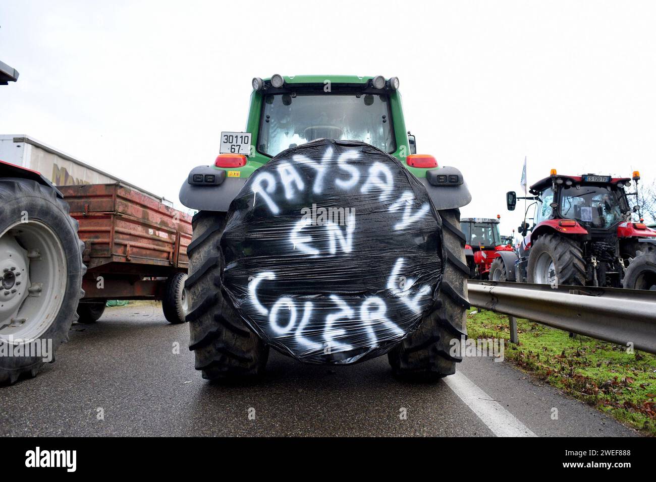 Strasbourg, France. 25th Jan, 2024. In coordination with the national ...