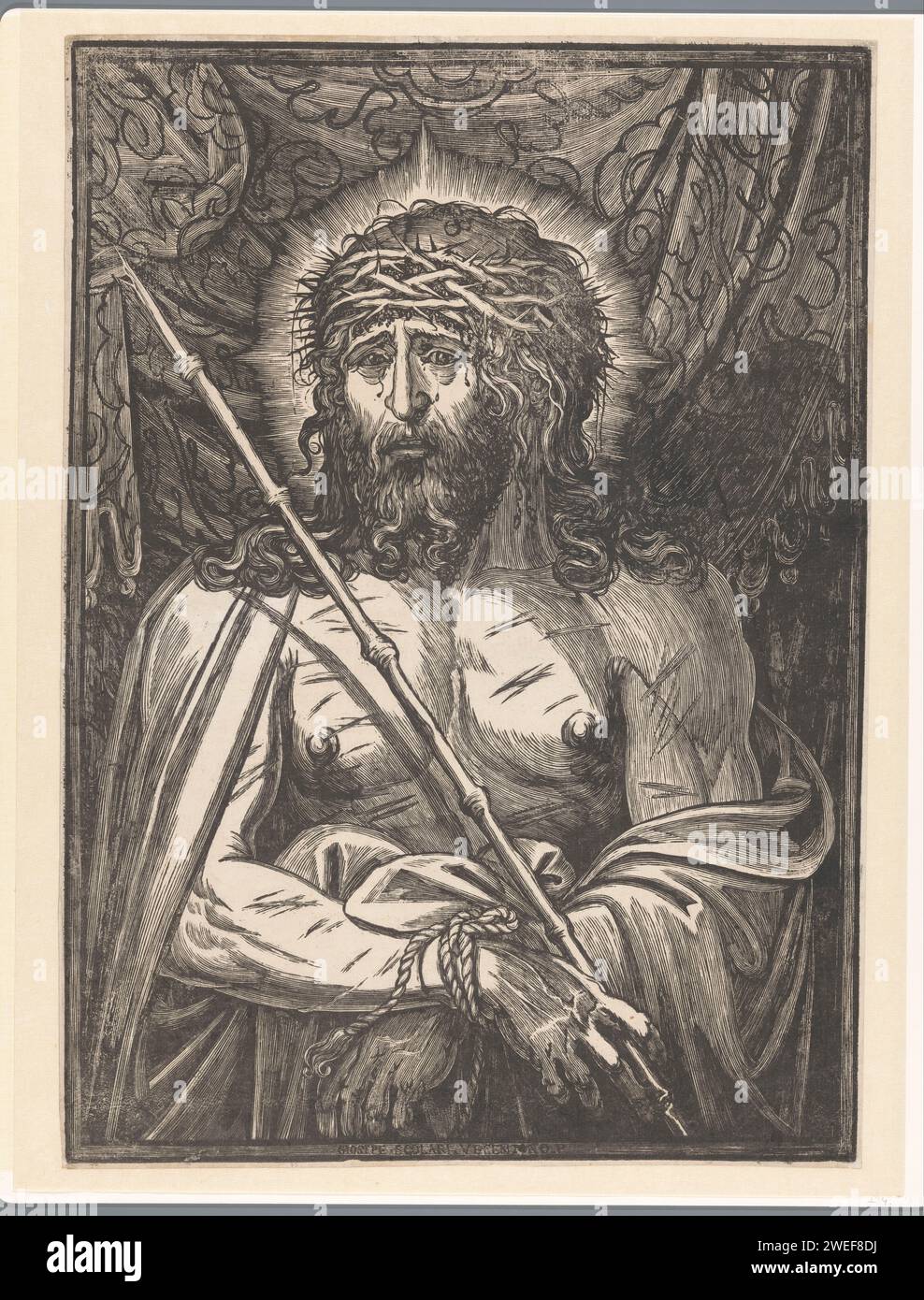 Christ as a man of sorrows, Giuseppe Scolari, 1550 - 1600 print Christ ...