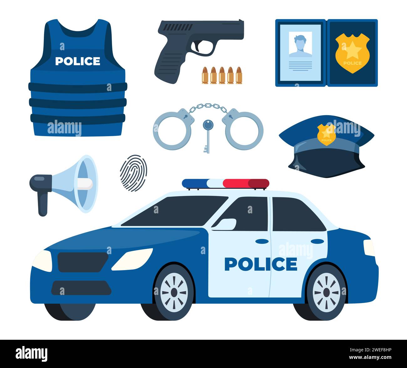 Police professional equipment for pursue and capture a criminal ...