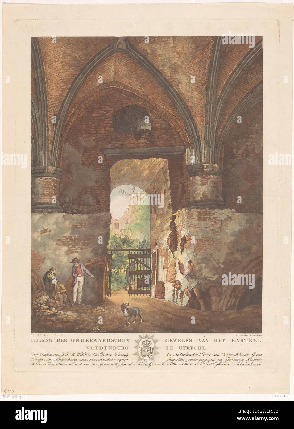 Face from the underground vault of Vredenburg Castle in Utrecht ...