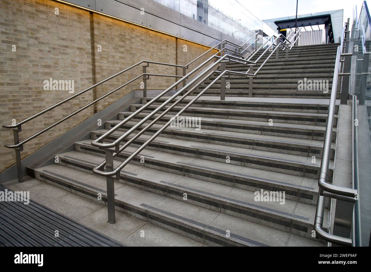 Steps up from Paddington Station Stock Photo - Alamy