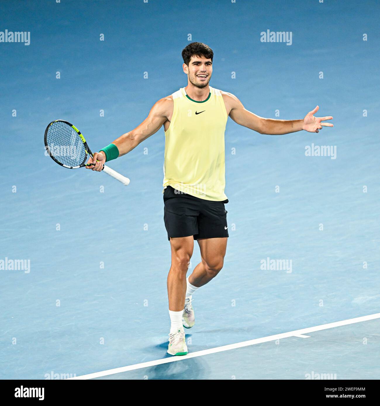 Carlos Alcaraz during the Australian Open AO 2024 Grand Slam tennis ...