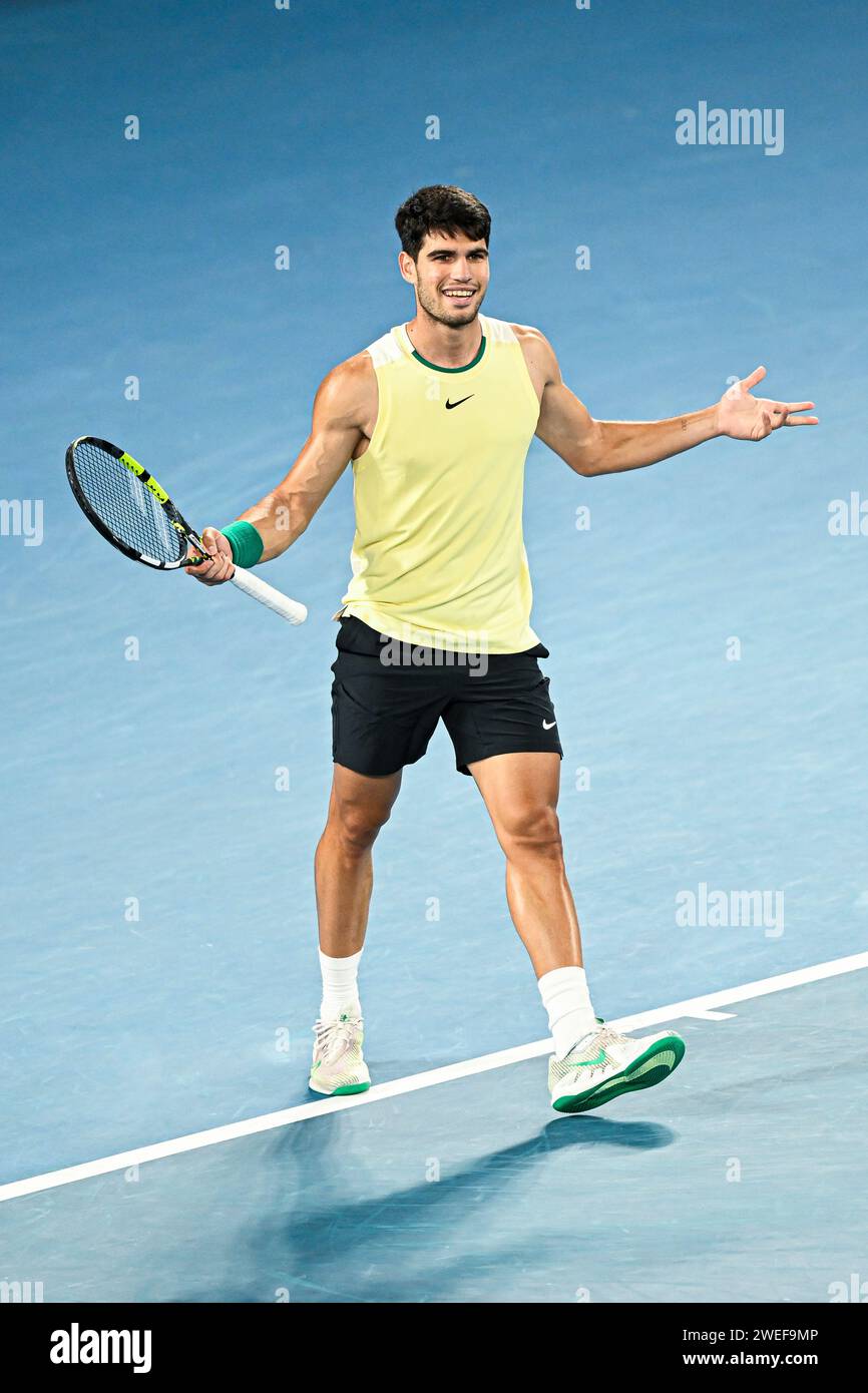Carlos Alcaraz during the Australian Open AO 2024 Grand Slam tennis ...