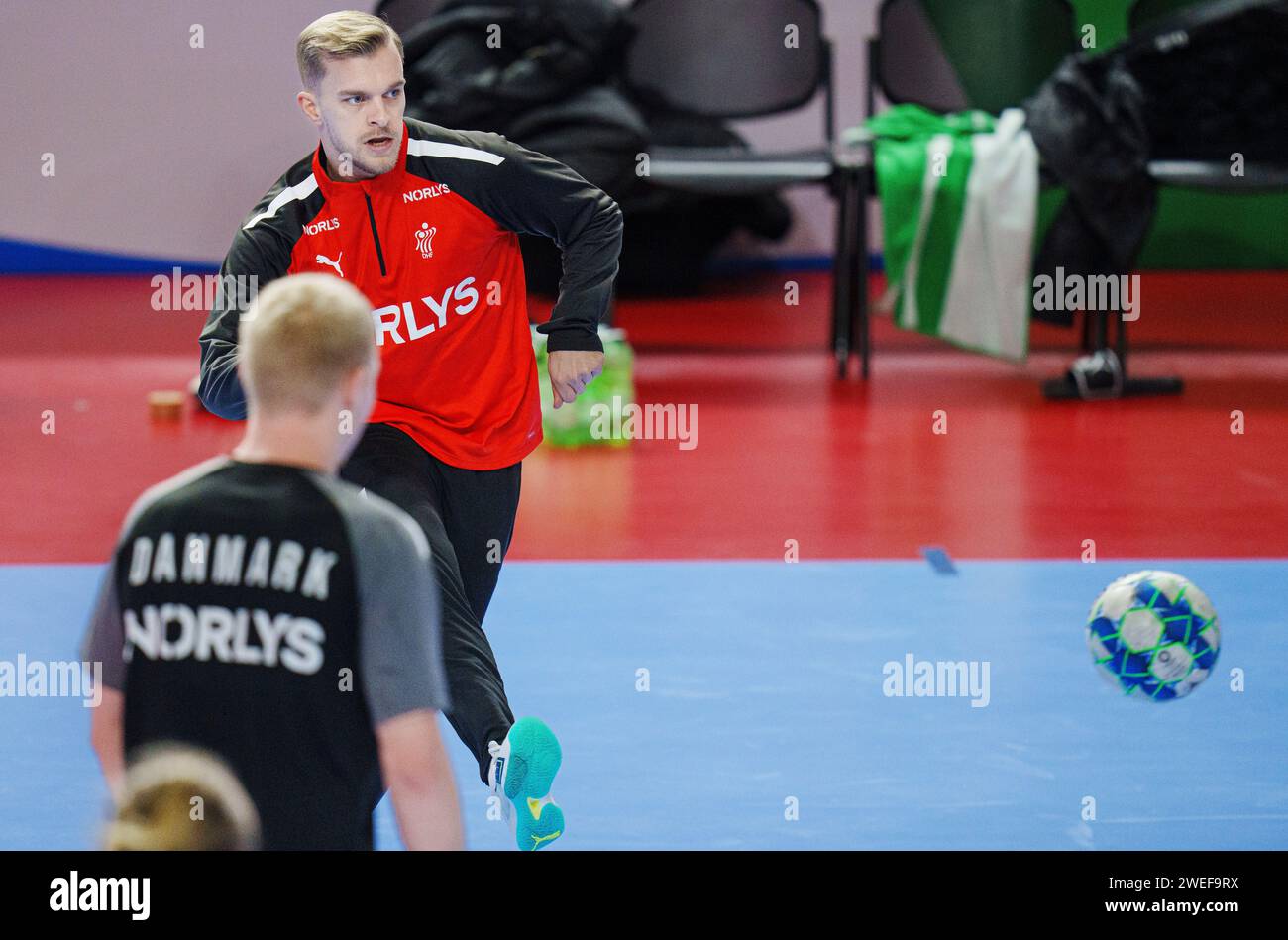 Cologne, Tyskland. 25th Jan, 2024. Johan Hansen during the Danish team ...