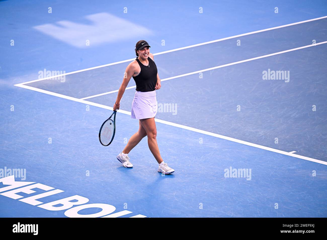 Paris, France. 24th Jan, 2024. Jaimee Fourlis and Andrew Harris during the Australian Open AO ...