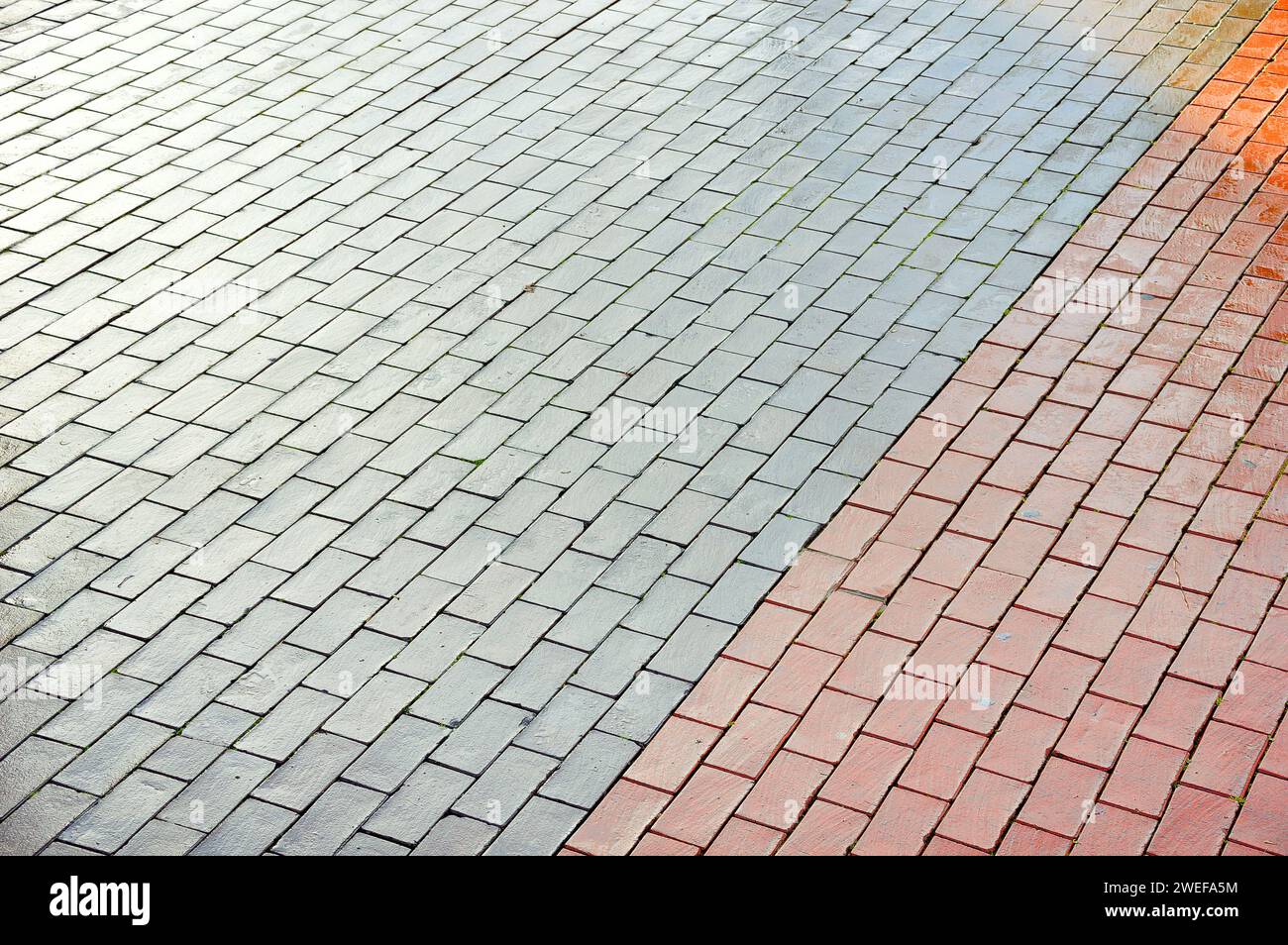 Close-up of humity on the floor of street. Wet floor from rainy .Danger ... Close-up of humity on the floor of street. Wet floor from rainy .Danger ...