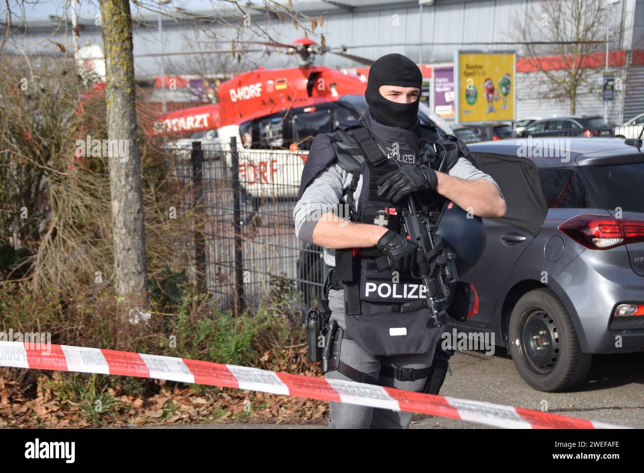 St. Leon Rot, Germany. 25th Jan, 2024. A special police force is ...