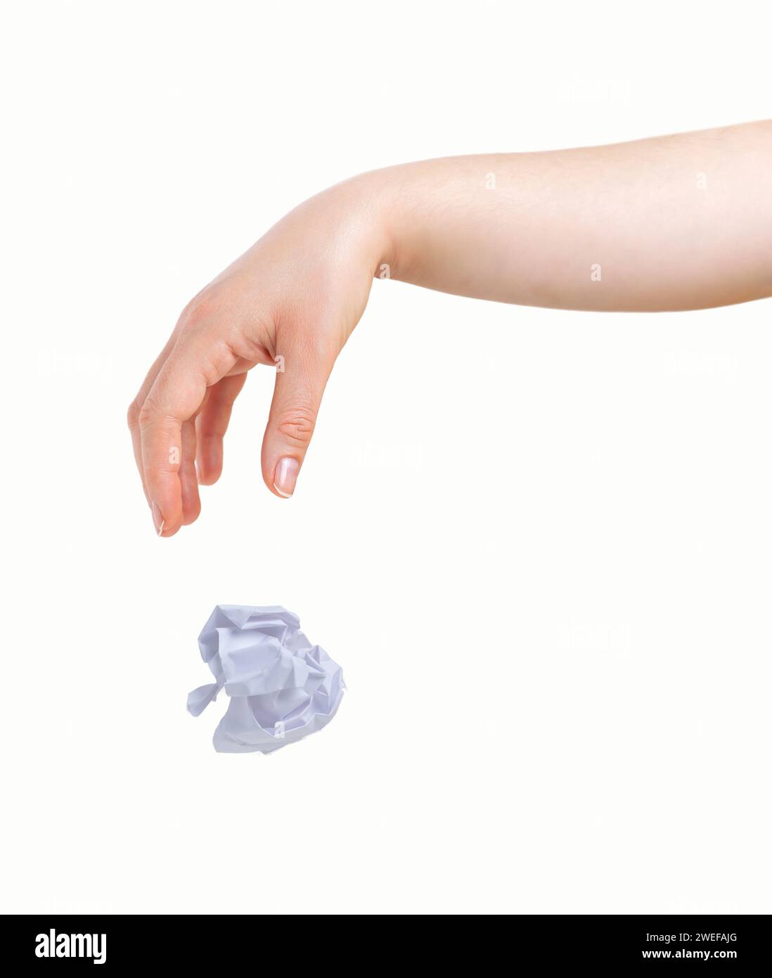 Woman throwing crumpled paper hi-res stock photography and images - Alamy