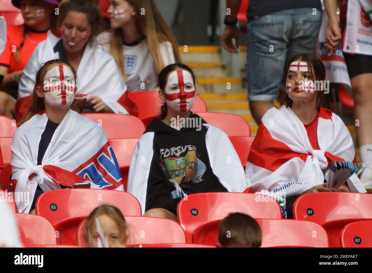 Face painted fans UEFA Women's Euro Final 2022 England v Germany at ...