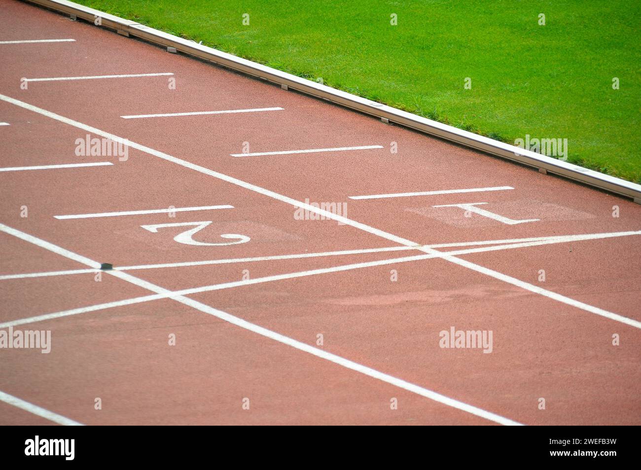 view of a running track in the stadium Stock Photo - Alamy