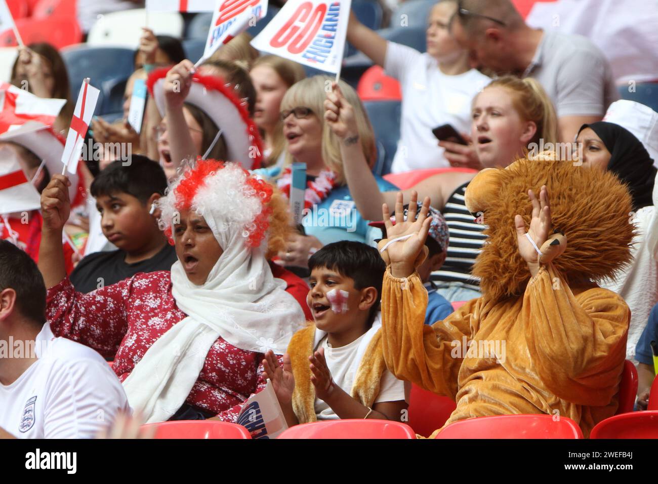 Man in Lioness costume UEFA Women's Euro Final 2022 England v Germany ...