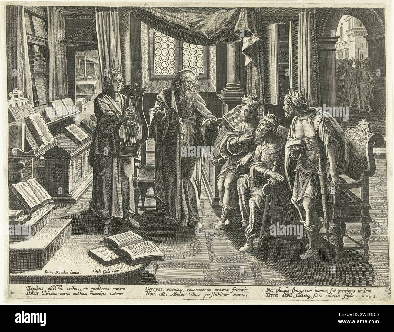 Elisa prophesies for the kings of Israel, Judah and Edom, Adriaen ...