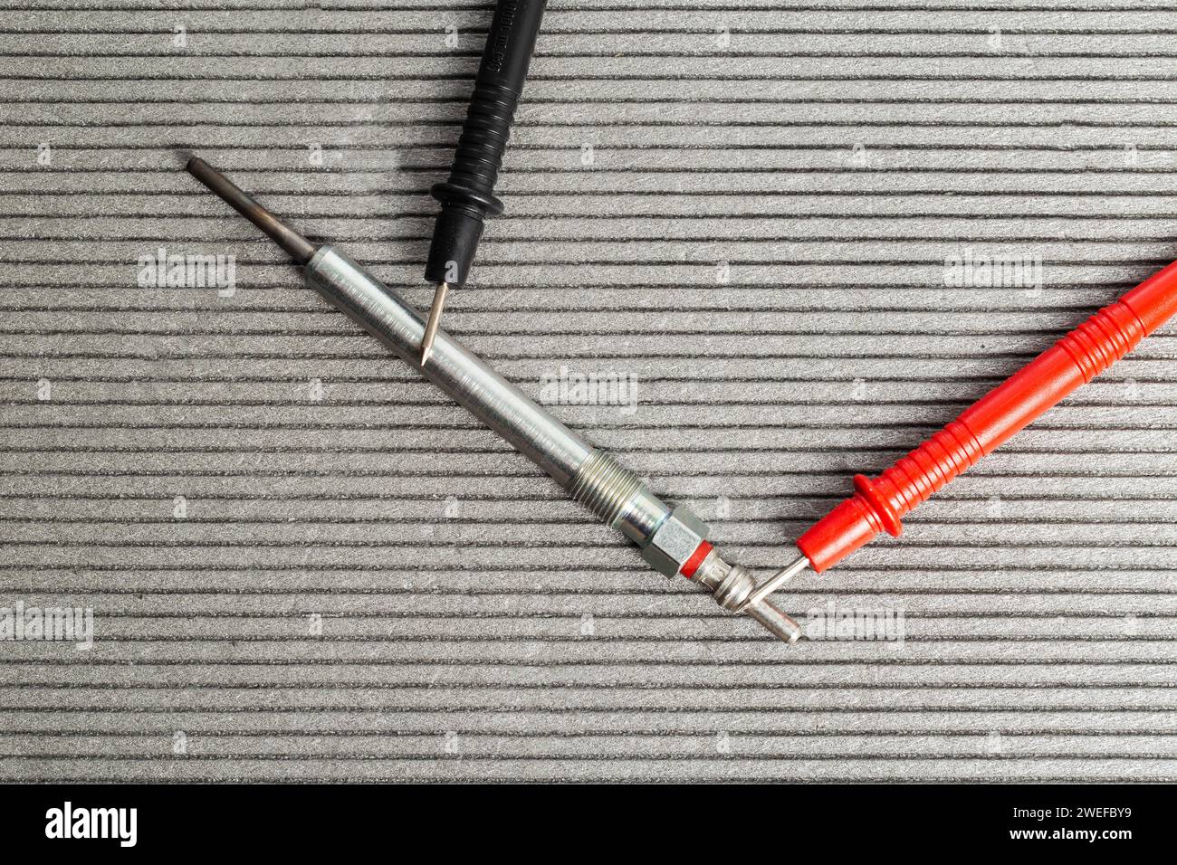 Checking the serviceability of the glow plug with a multimeter. Glow ...