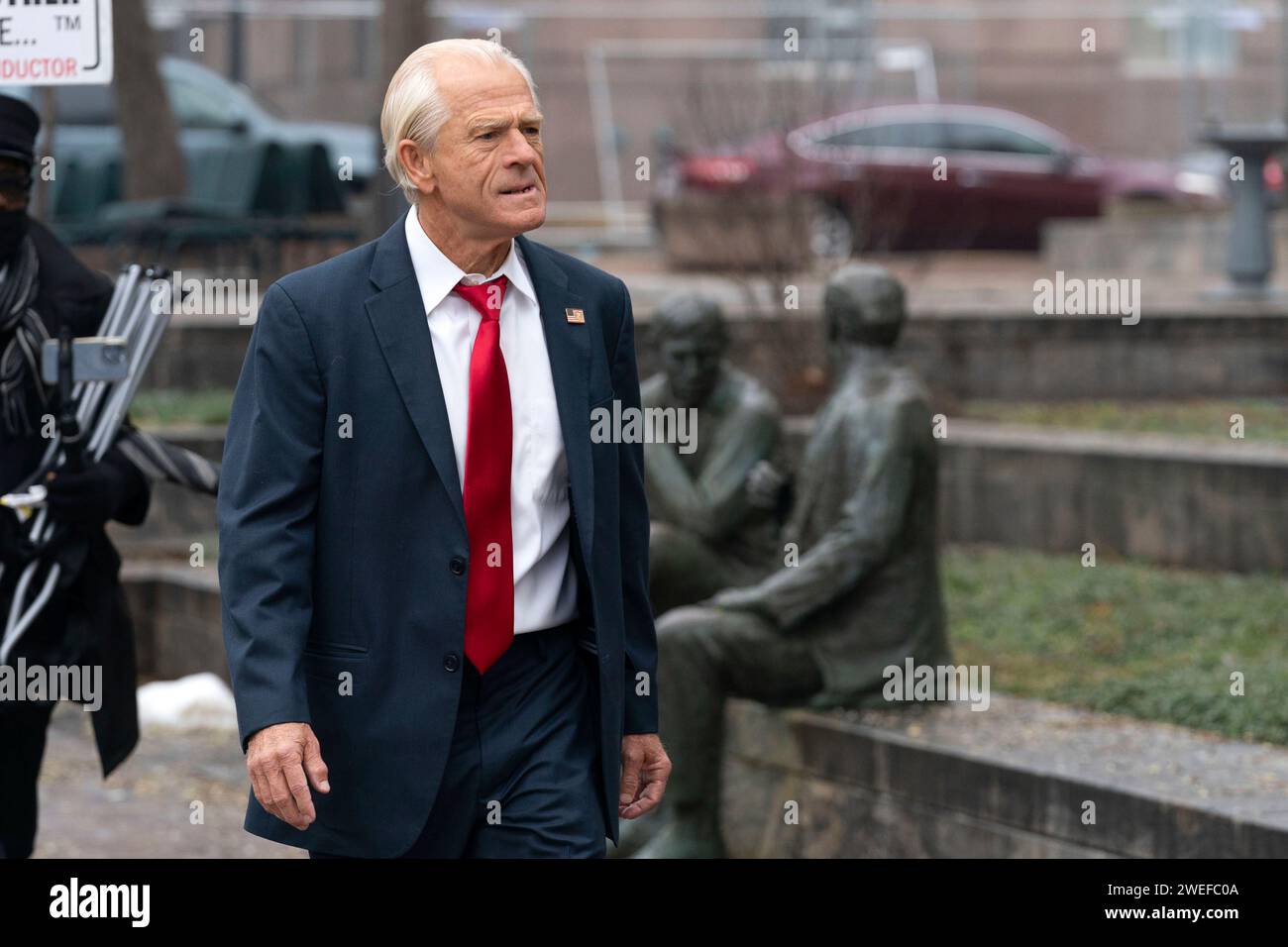 Former Trump White House official Peter Navarro arrives at U.S. Federal ...