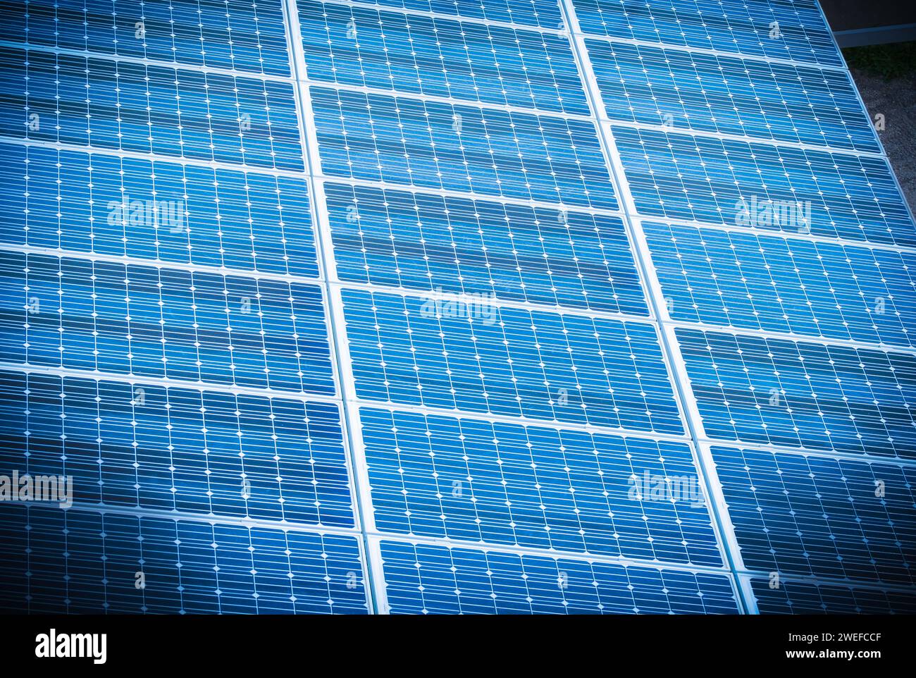 Solar cell panels with Alternative electricity source . Close-up of ...
