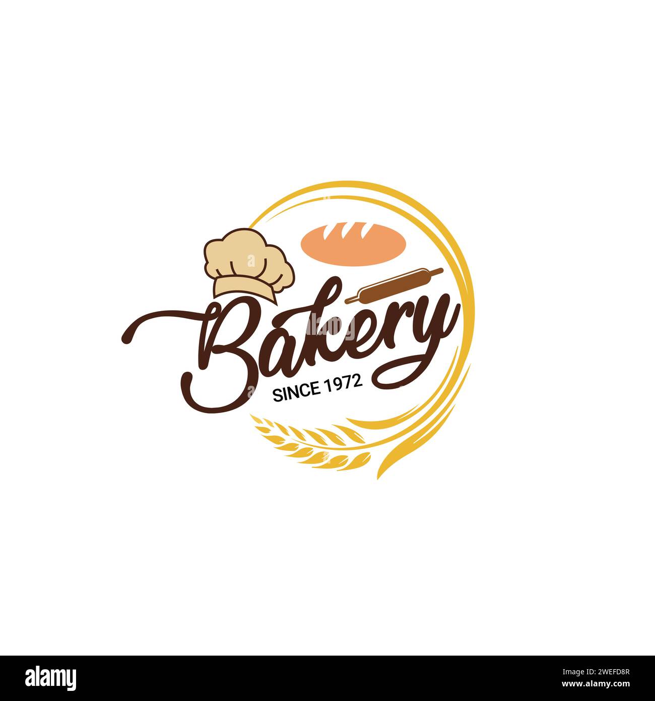 Bakery bakehouse bread logo Cut Out Stock Images & Pictures - Alamy