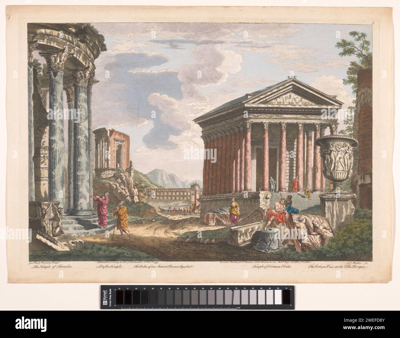 View of the ruins of the temple of Hercules Invictus, the Temple of ...