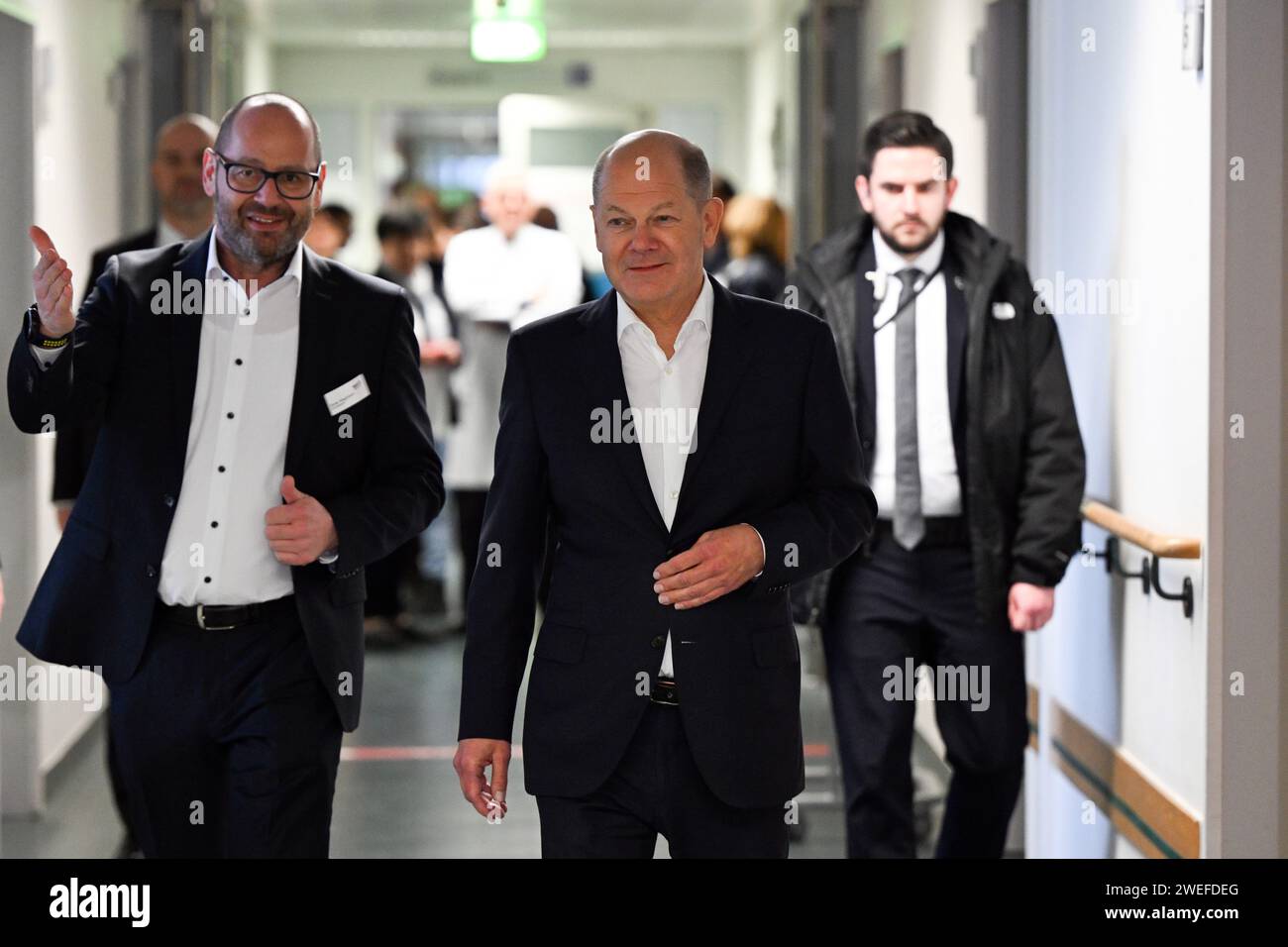 Eschweiler, Germany. 25th Jan, 2024. Federal Chancellor Olaf Scholz ...