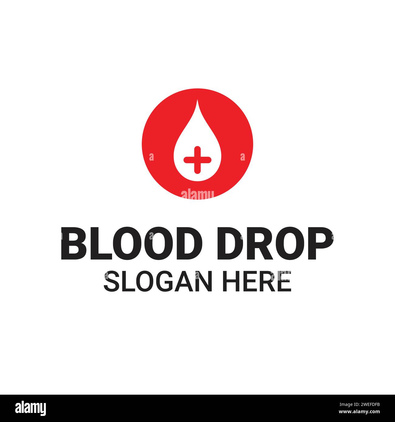 Healthcare Blood Drop Logo Vector Template. Blood Bank Logo Design With ...