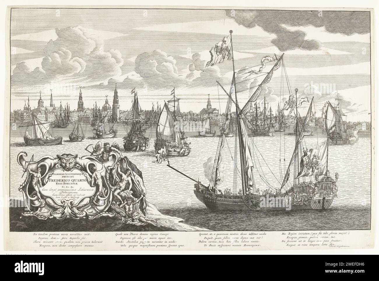 The yacht donated by the States General to King Frederik I van Pruisen ...