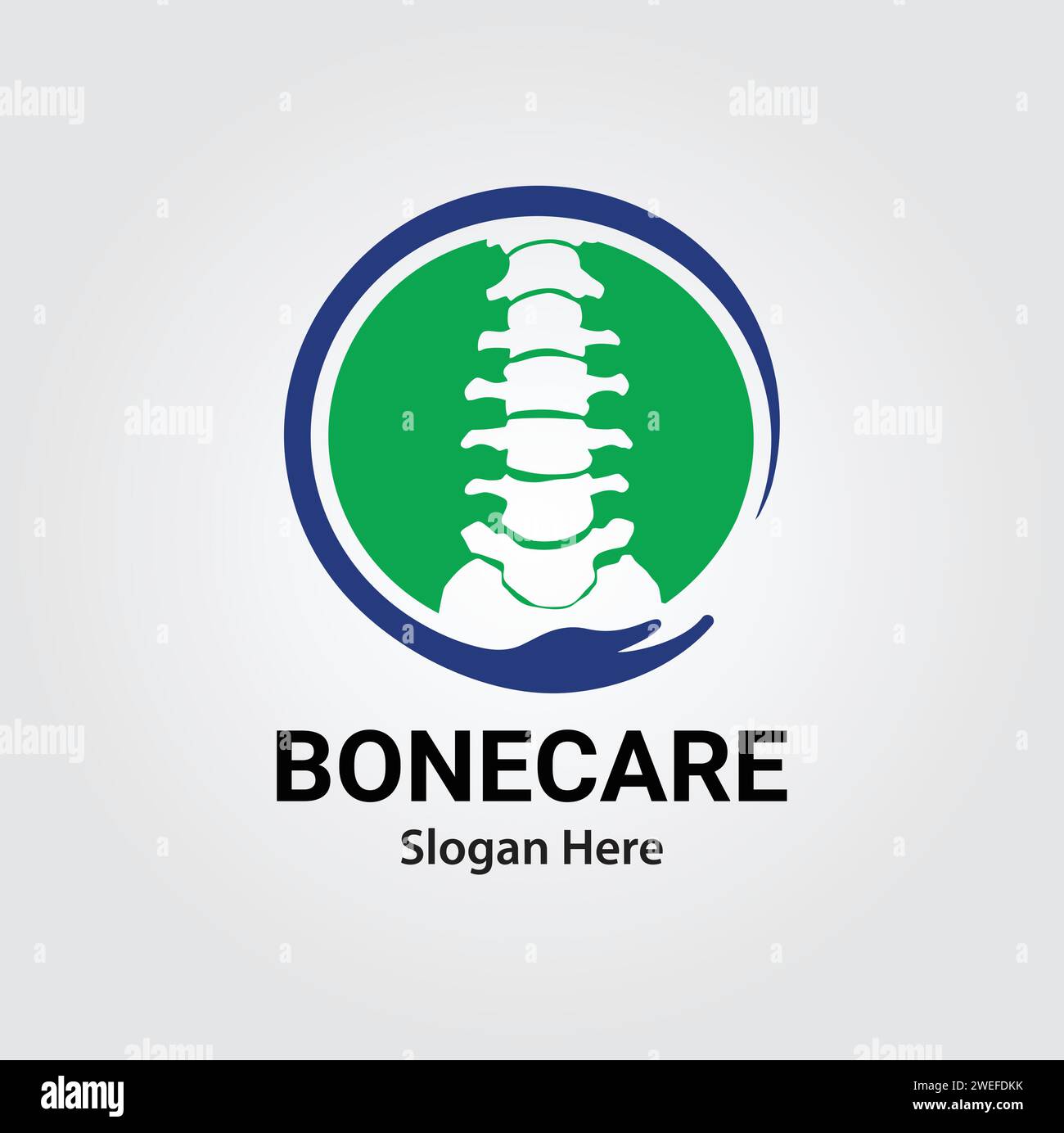 Health Spine Bone Care Creative Flat Logo Design Vector Template ...