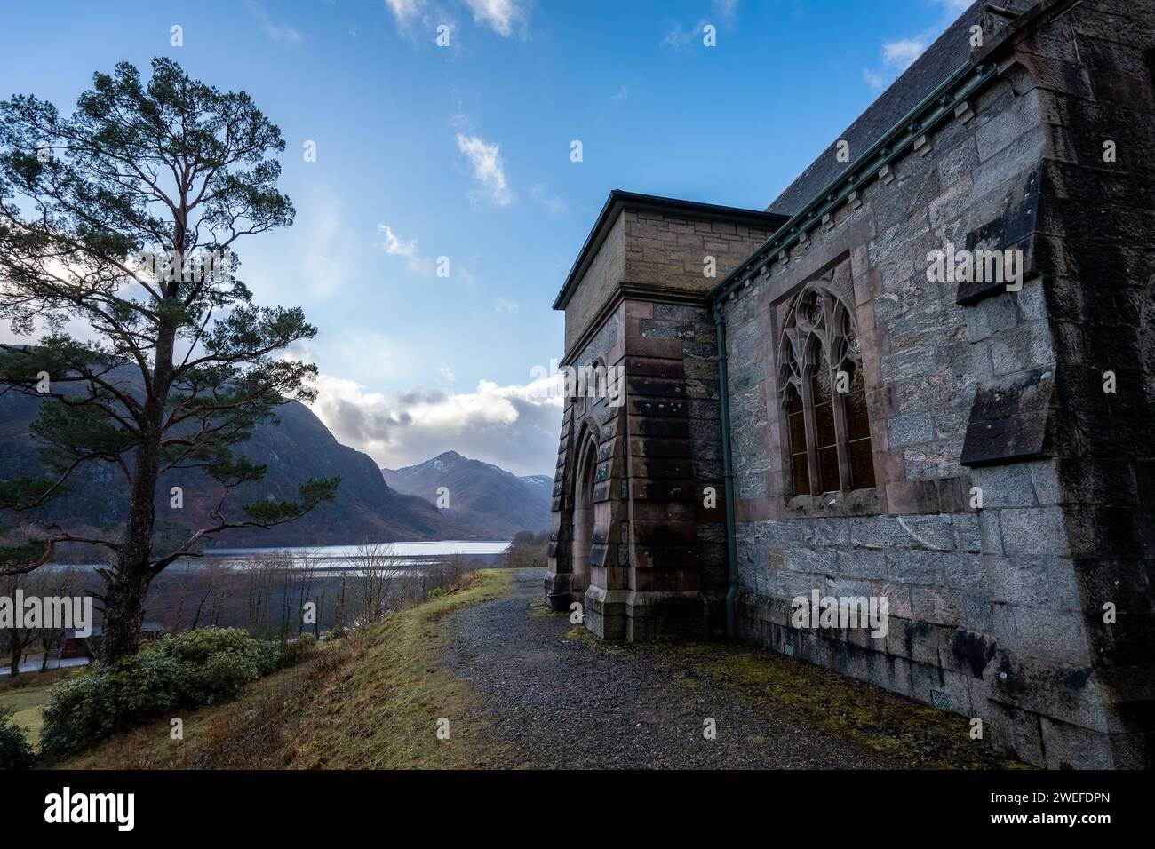 Saint Mary & Saint Finnan Church. Glenfinnan, Scotland. Januari 4 2024 ...