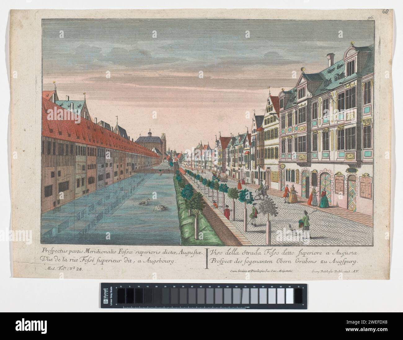 View of the Oberer Graben in Augsburg, Georg Balthasar Probst, After ...