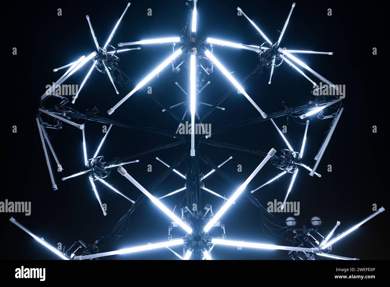 Neuron art installation by Juan Fuentes at Canary Wharf Winter Lights ...