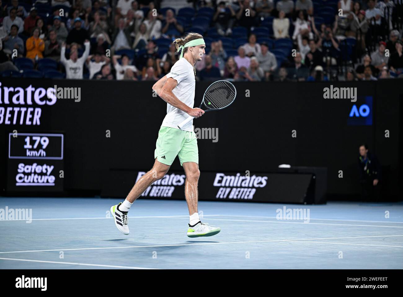 Paris, France. 24th Jan, 2024. Sascha Alexander Zverev during the ...