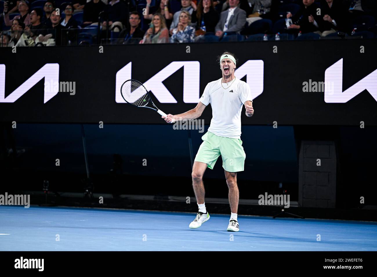 Sascha Alexander Zverev of Germany during the Australian Open AO 2024 Grand Slam tennis ...