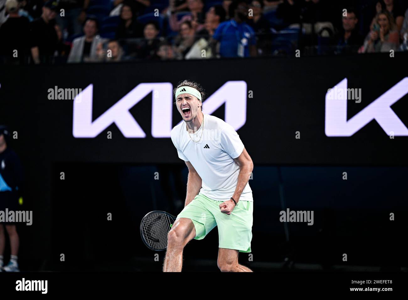 Sascha Alexander Zverev of Germany during the Australian Open AO 2024 Grand Slam tennis ...