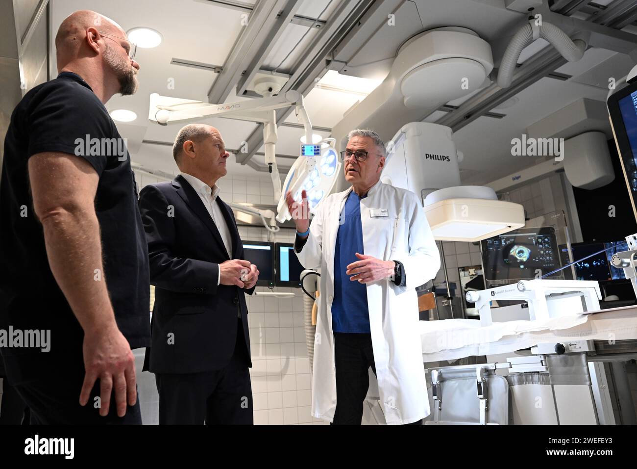 Eschweiler, Germany. 25th Jan, 2024. Federal Chancellor Olaf Scholz ...