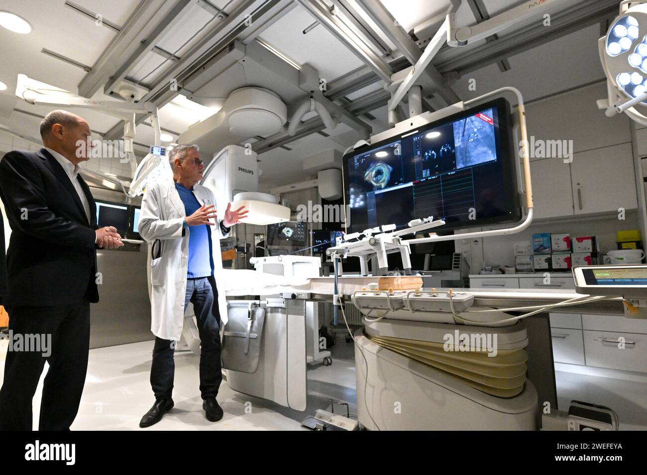 Eschweiler, Germany. 25th Jan, 2024. Federal Chancellor Olaf Scholz ...