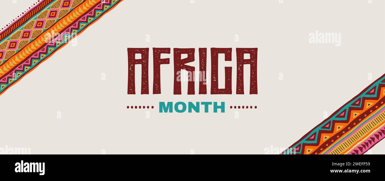 African month, African day banner. Africa patterned design. Colorful ...