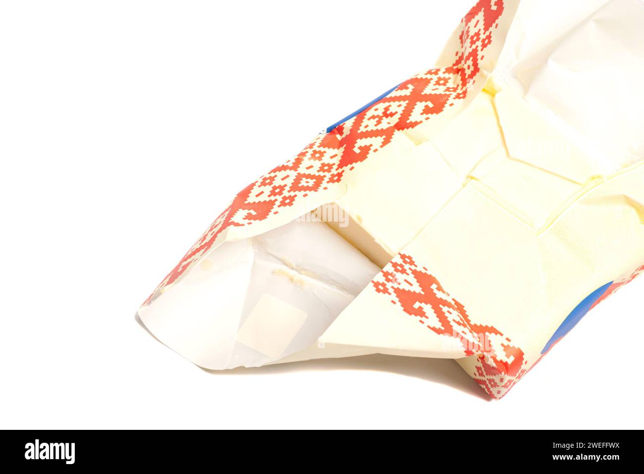 Stick of wrapped butter isolated on white background Stock Photo - Alamy