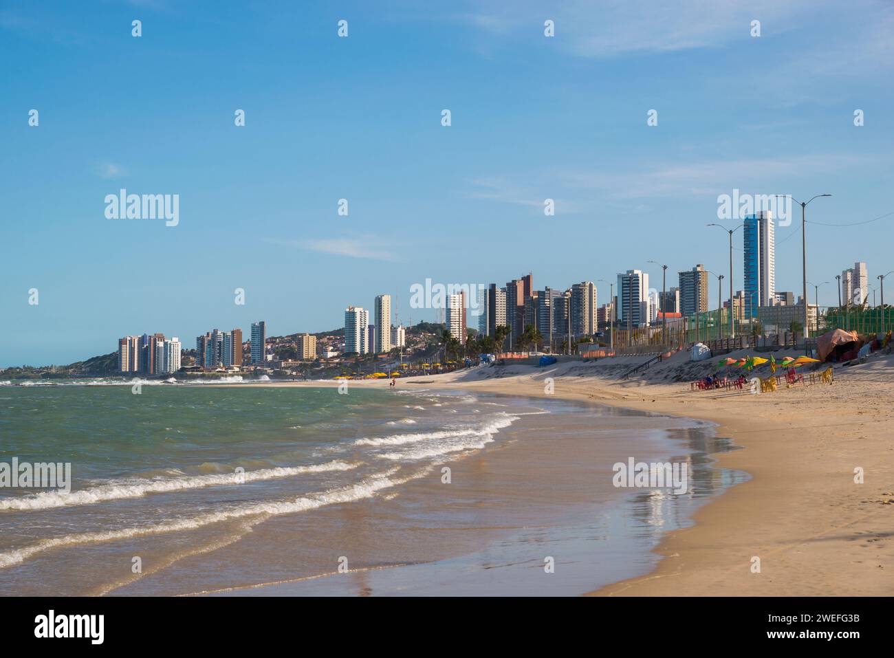Empty Middle Beach in Natal City, Brazil Stock Photo - Alamy
