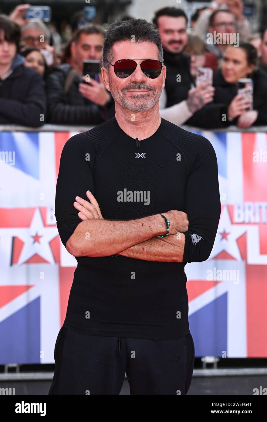 London, UK. January 25th, 2024. Simon Cowell arriving for Britain’s Got ...