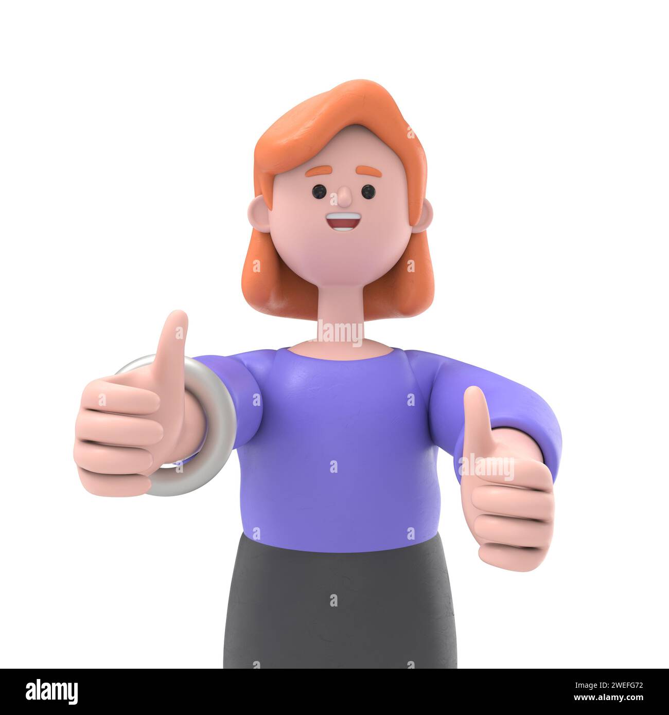 3D illustration of man approving doing positive gesture with hand ...