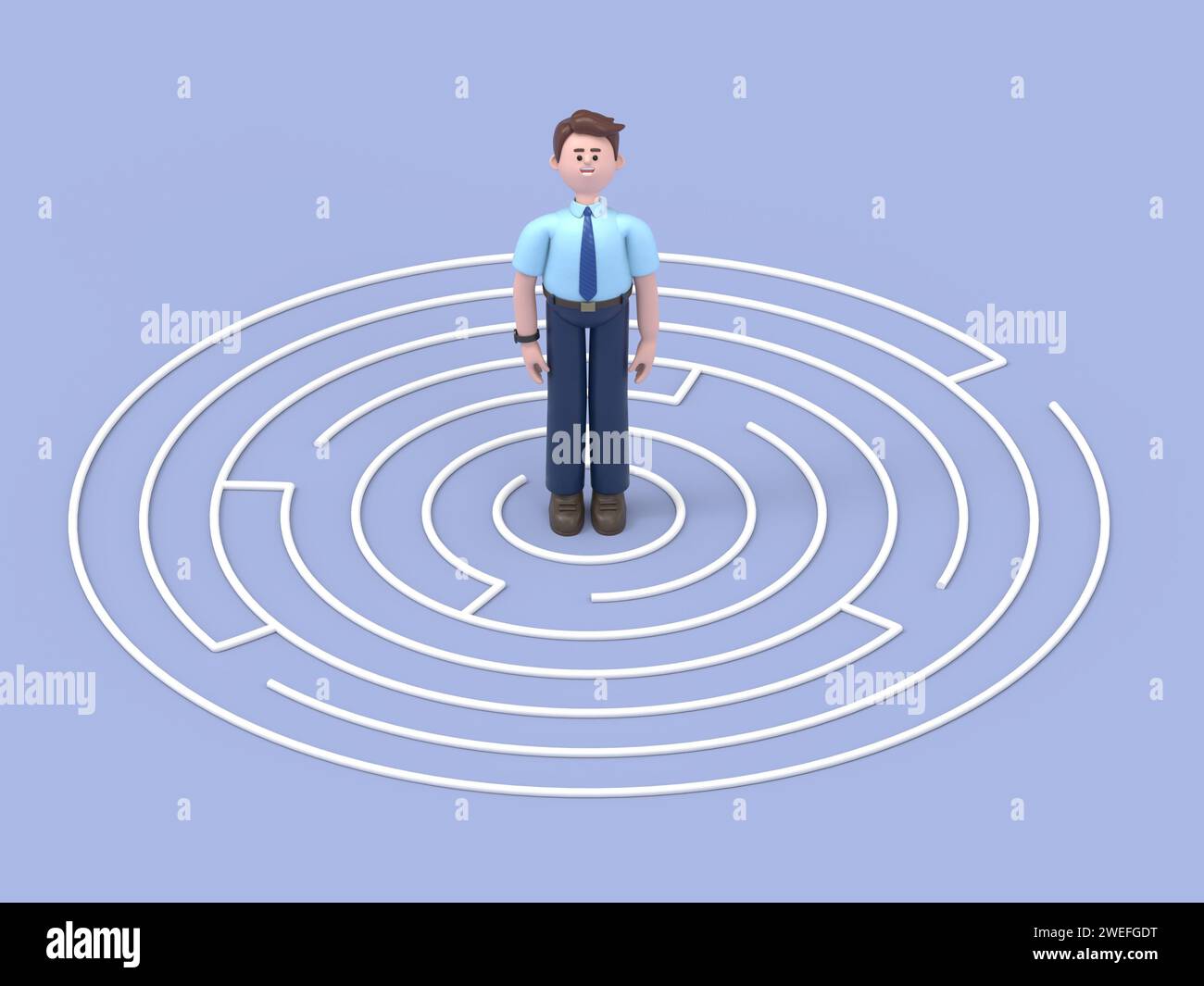 Businessman standing in center of the maze hi-res stock photography and ...