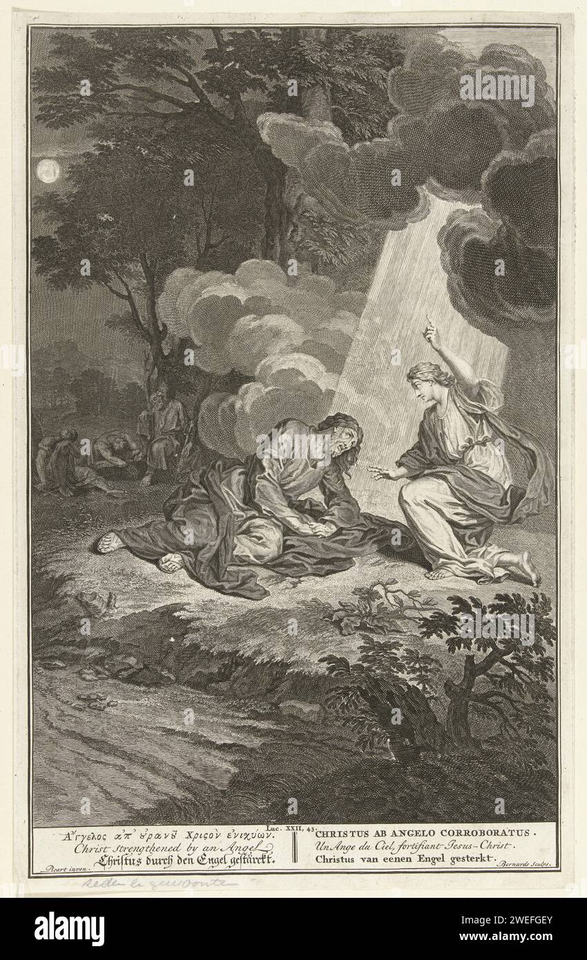 Christ in the Hof van Gethsemane, Balthasar Bernards, After Bernard Picart, c. 1711 - c. 1720 ...