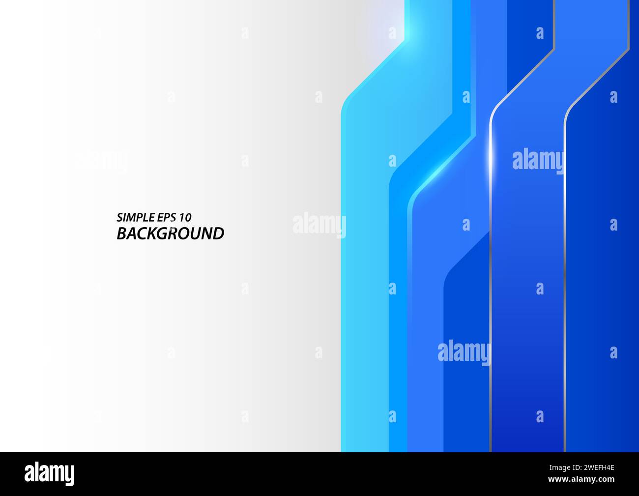 Abstract blue shape and silver line background, EPS 10 vector illustration Stock Vector Image ...