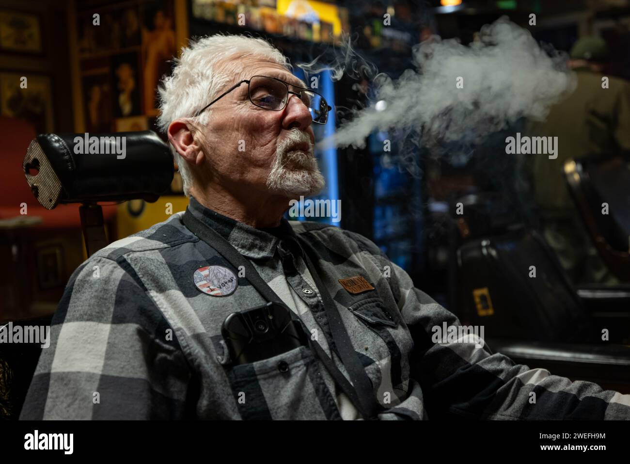 MANCHESTER, NEW HAMPSHIRE - JANUARY 23: Rich Stevenson, a registered ...